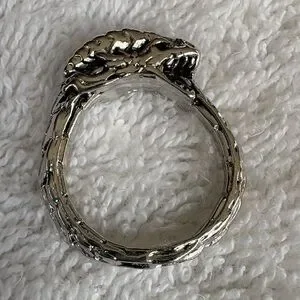 Accessories | Unique Silver Tone Snake Ouroboros Ring Size 1 Unisex ...